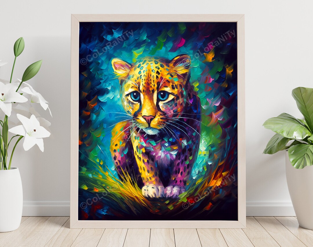 Leopard Nursery Print, Canvas Poster Baby Leopard Wall Art, Nursery ...