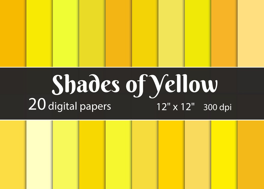 Solid Yellow Digital Paper, Lemon Yellow for Junk Journals, Amber ...