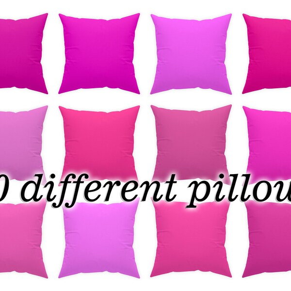 Bright Pink Pillow - Etsy
