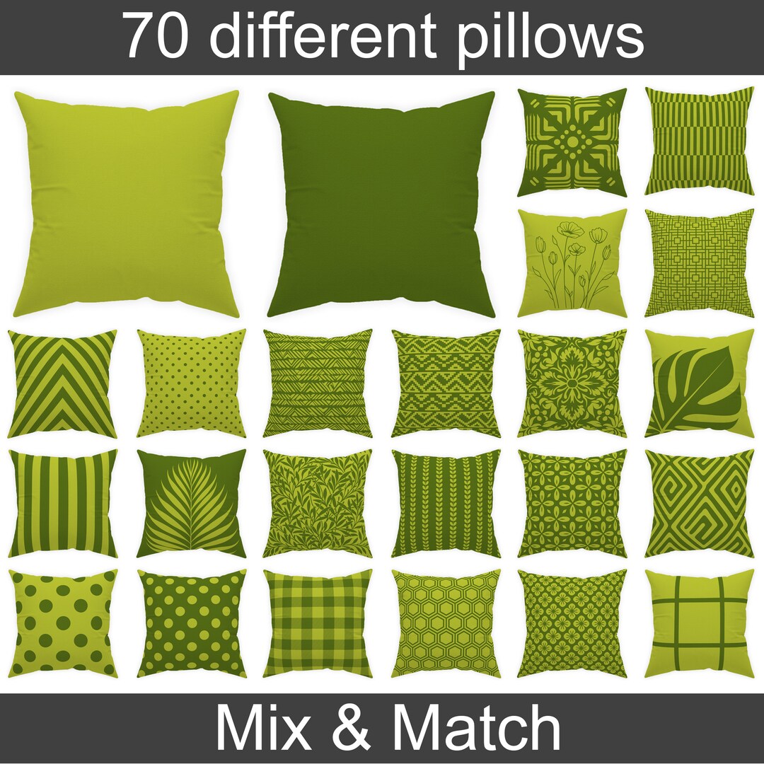 Avocado Bright Green Throw Pillow 14x14 16x16 18x18 20x20 24x24 26x26 ...