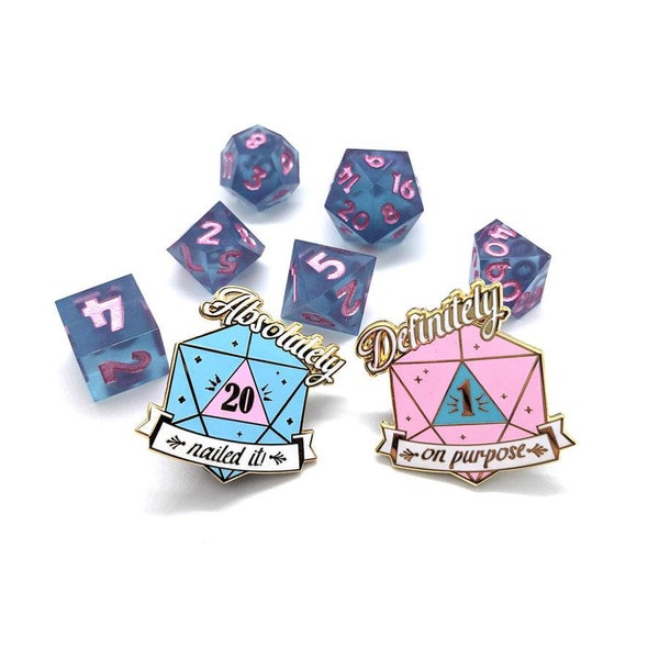 D20 Enamel Pin - Etsy