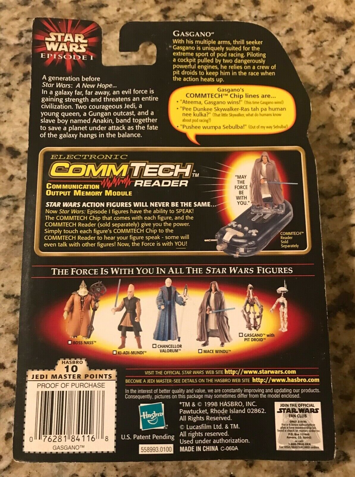 Star Wars Episode 1 Gasgano Action Figure W/ Pit Droid 1998 - Etsy