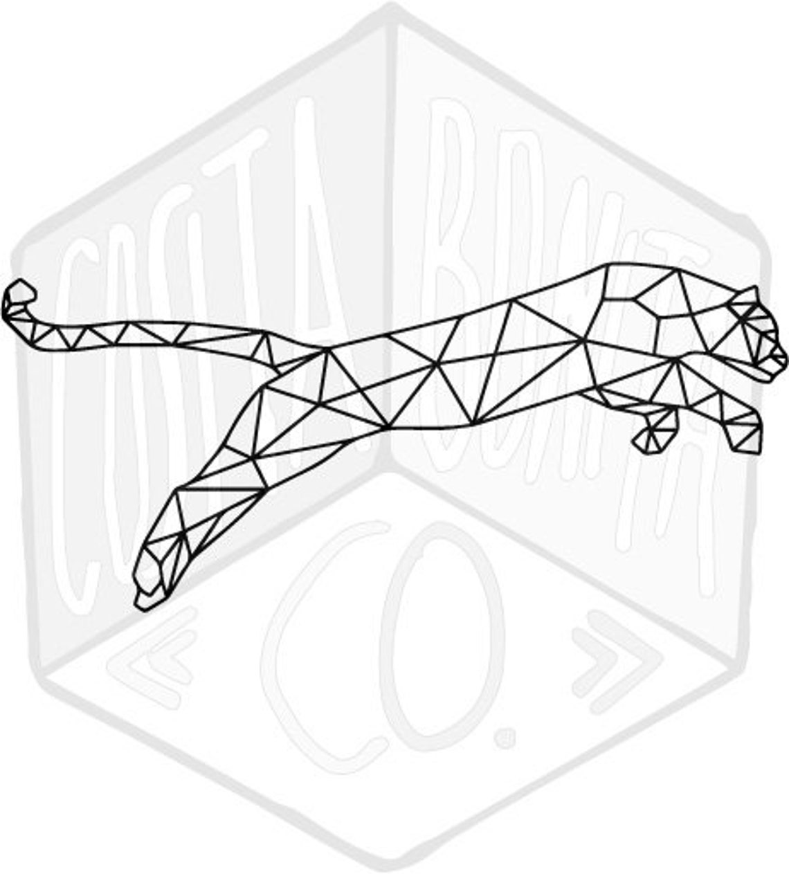 Geometric Leopard - Polygonal Vector File - Etsy