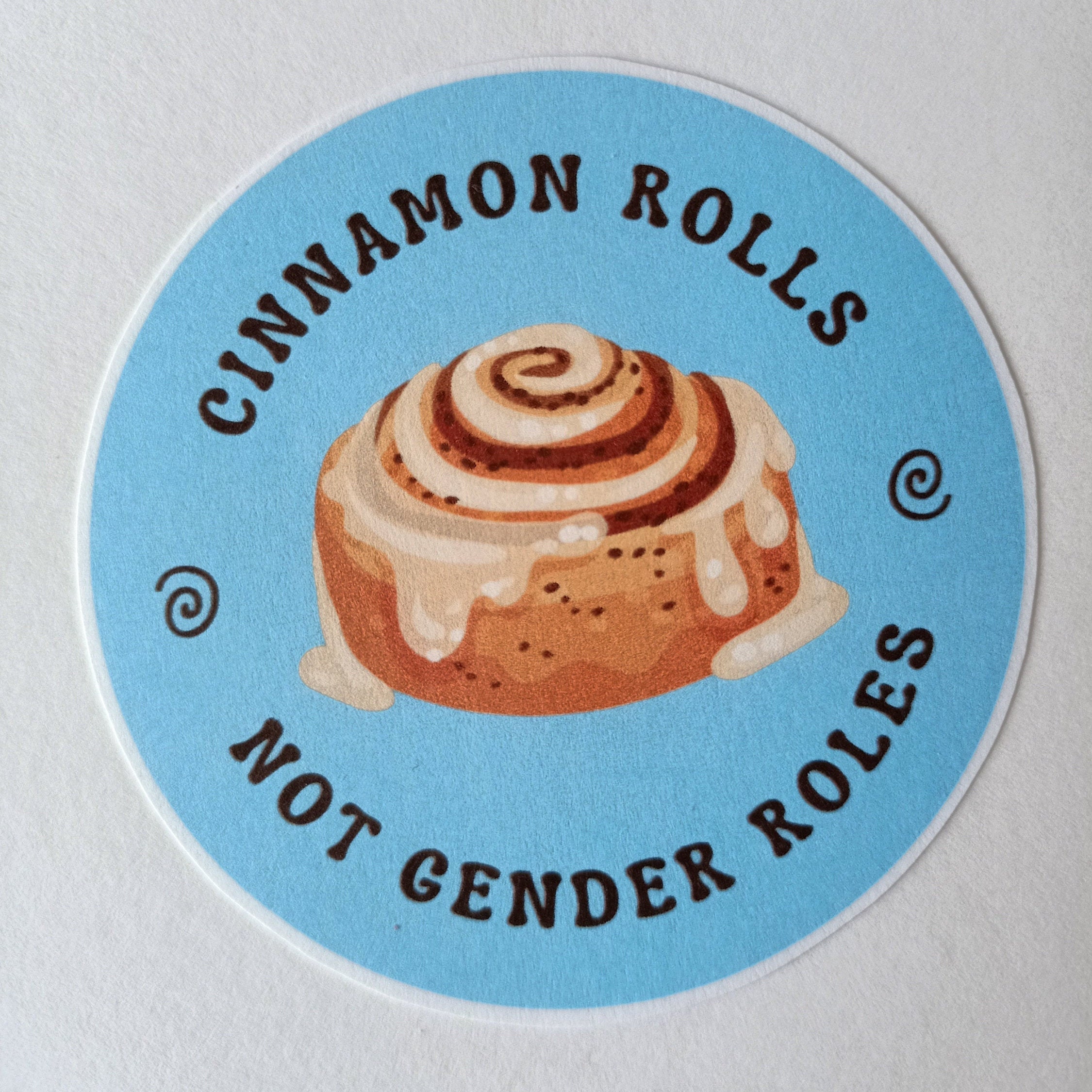 Sticker Cinnamon Rolls Not Gender Hand Cut Roles Etsy Uk