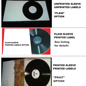 Create/make Your Own 12 Inch 30cm Black Vinyl 33 RPM Custom Vinyl LP ...