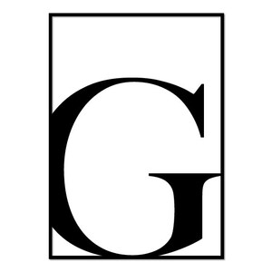 Printable Art Poster letter G Initial Type Lettering. Printable INSTANT ...