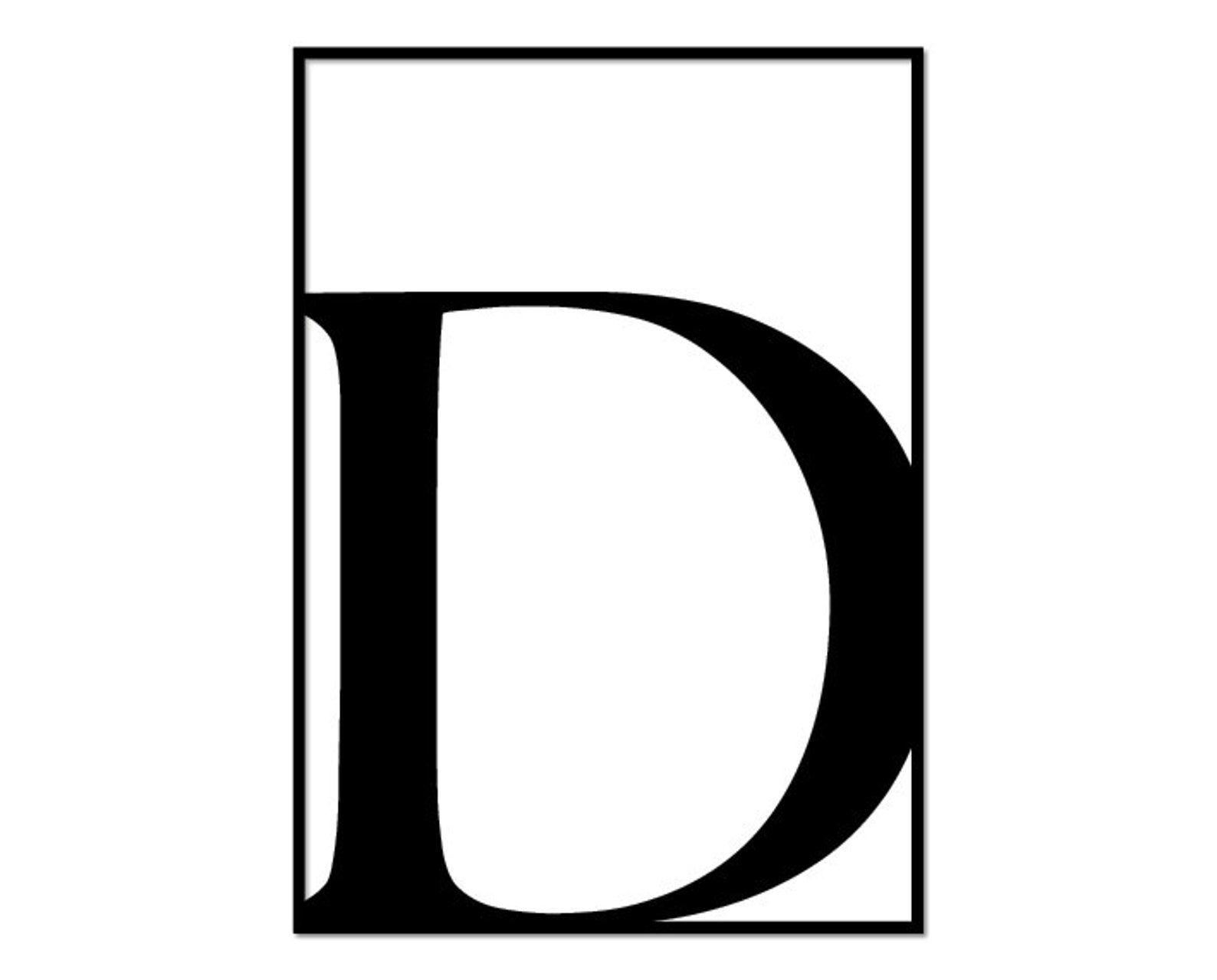 Printable Art Poster letter D Initial Type Lettering. Printable INSTANT ...