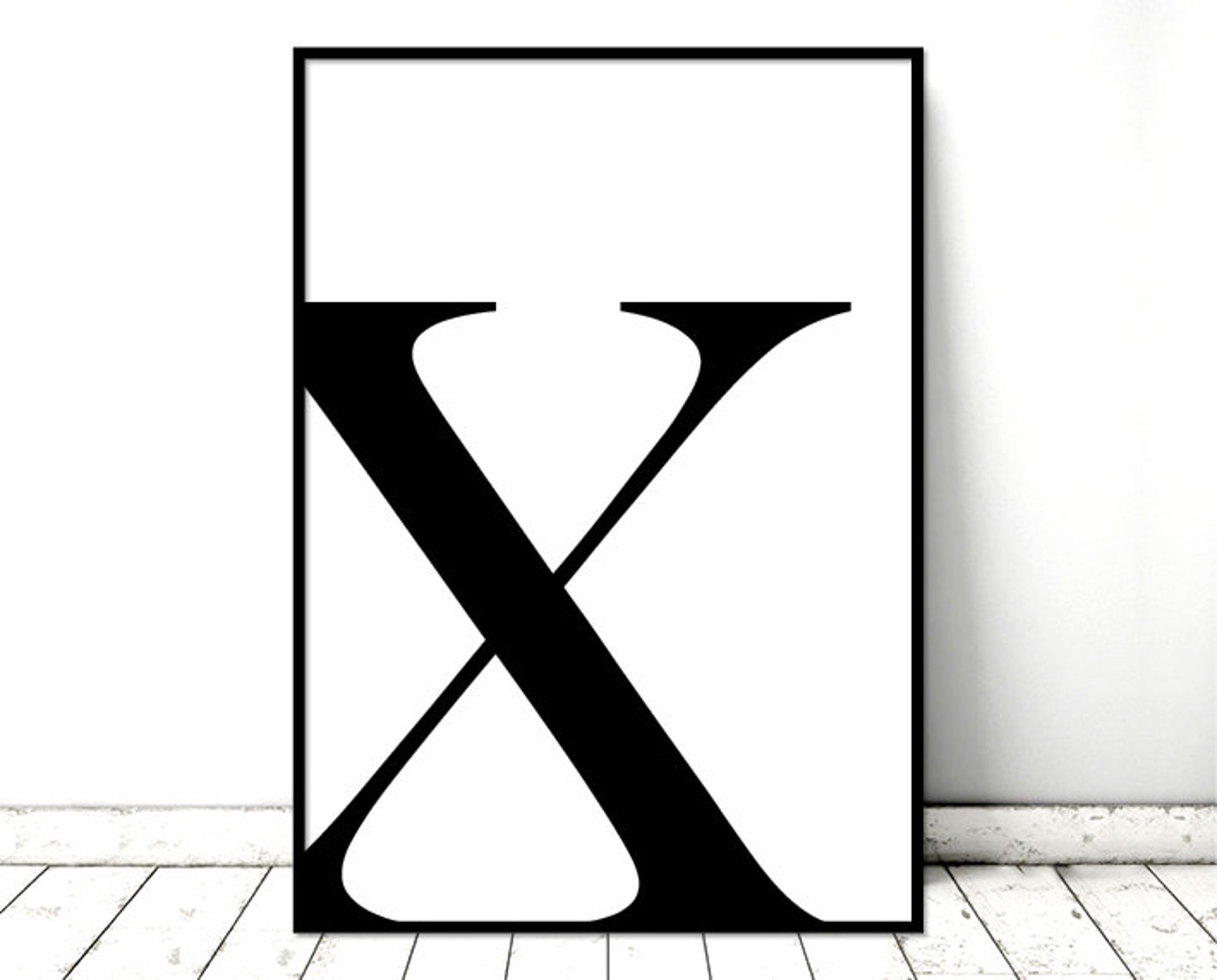 Printable Art Poster letter X Initial Type Lettering. Printable INSTANT ...