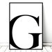 Printable Art Poster letter G Initial Type Lettering. Printable INSTANT ...