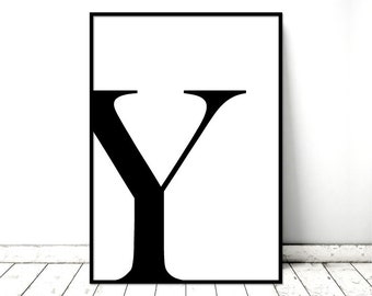 Letter Y Poster - Etsy