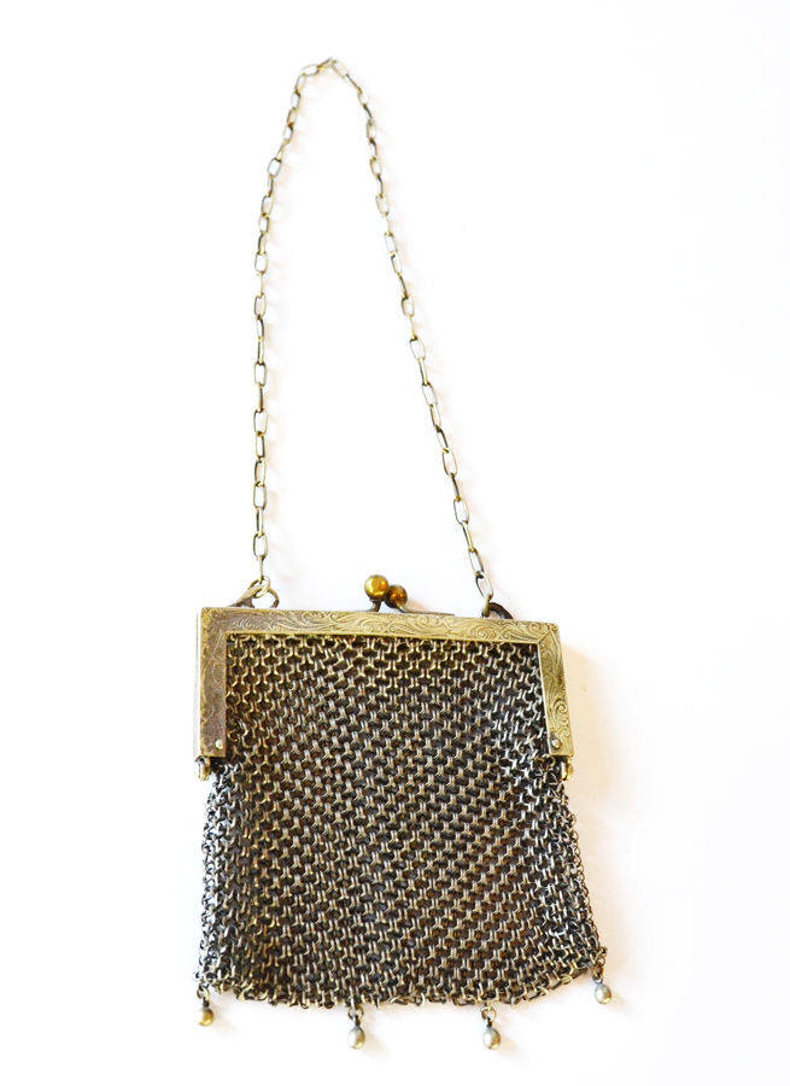 Antique Chain Metal Purse Chatelaine - Etsy