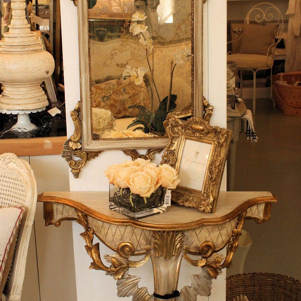 Antique Demi Lune Table - Etsy