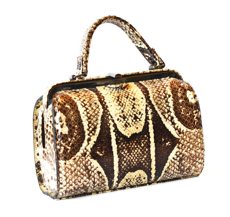 Vintage Rare Real Python Snakeskin Purse Handbag - Etsy