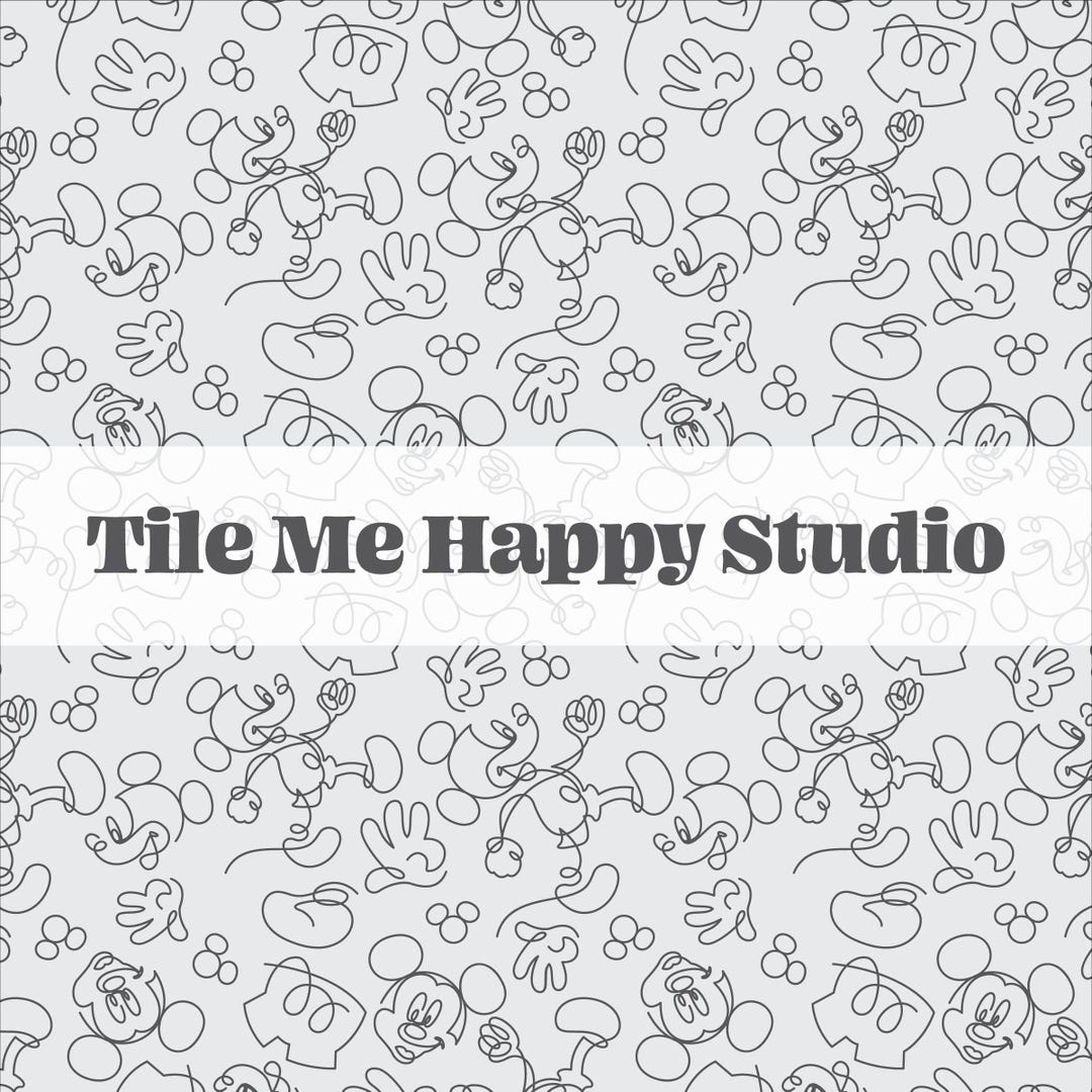 Mickey Mouse Design Seamless Pattern Repeating PNG Background Wallpaper ...