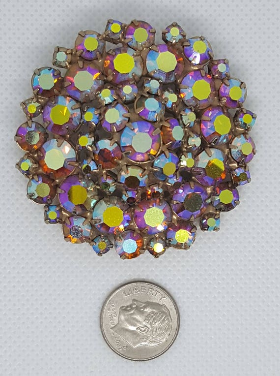 vintage rainbow rhinestone - Gem