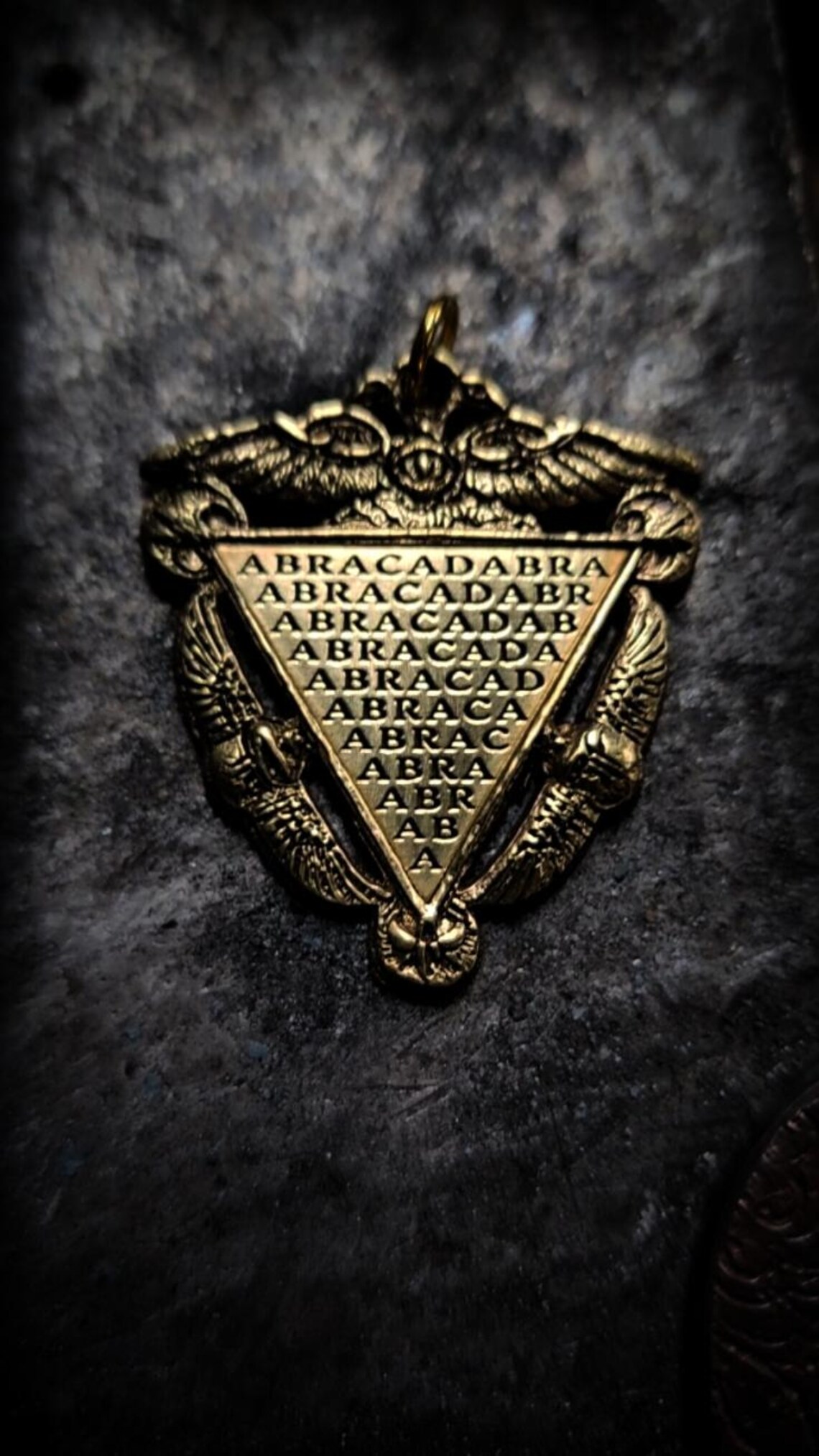 Abracadabra Brass Charm: Flying Eyeball Talisman, Apotropaic Herbs - Etsy