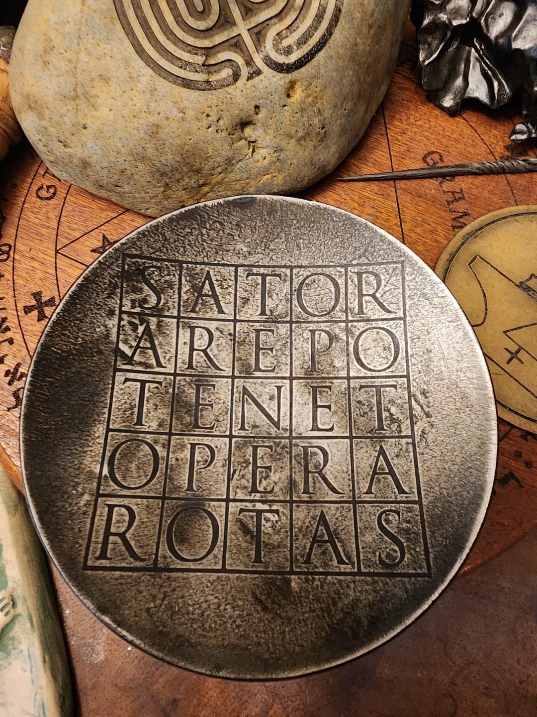 Sator Square Offering Bowl, Hand Forged Steel. - Etsy