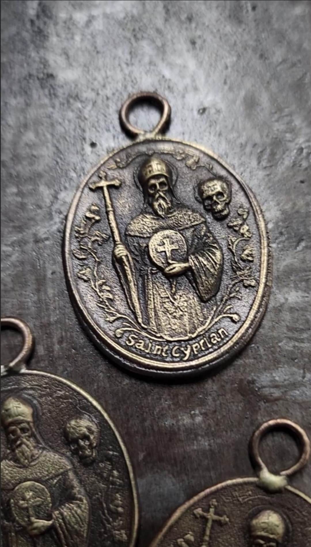 Saint Cyprian Medal, Patron Saint of Sorcerers, Witches and Necromancers. Brass Pendant - Etsy