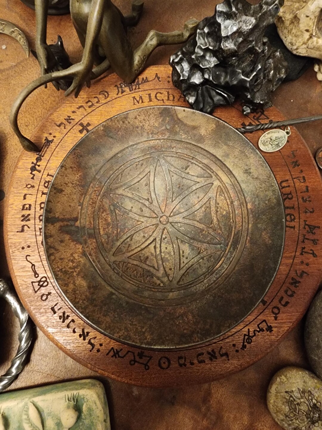 Hexafoil, Witches Mark Decorative Hand Forged Steel Bowl. - Etsy