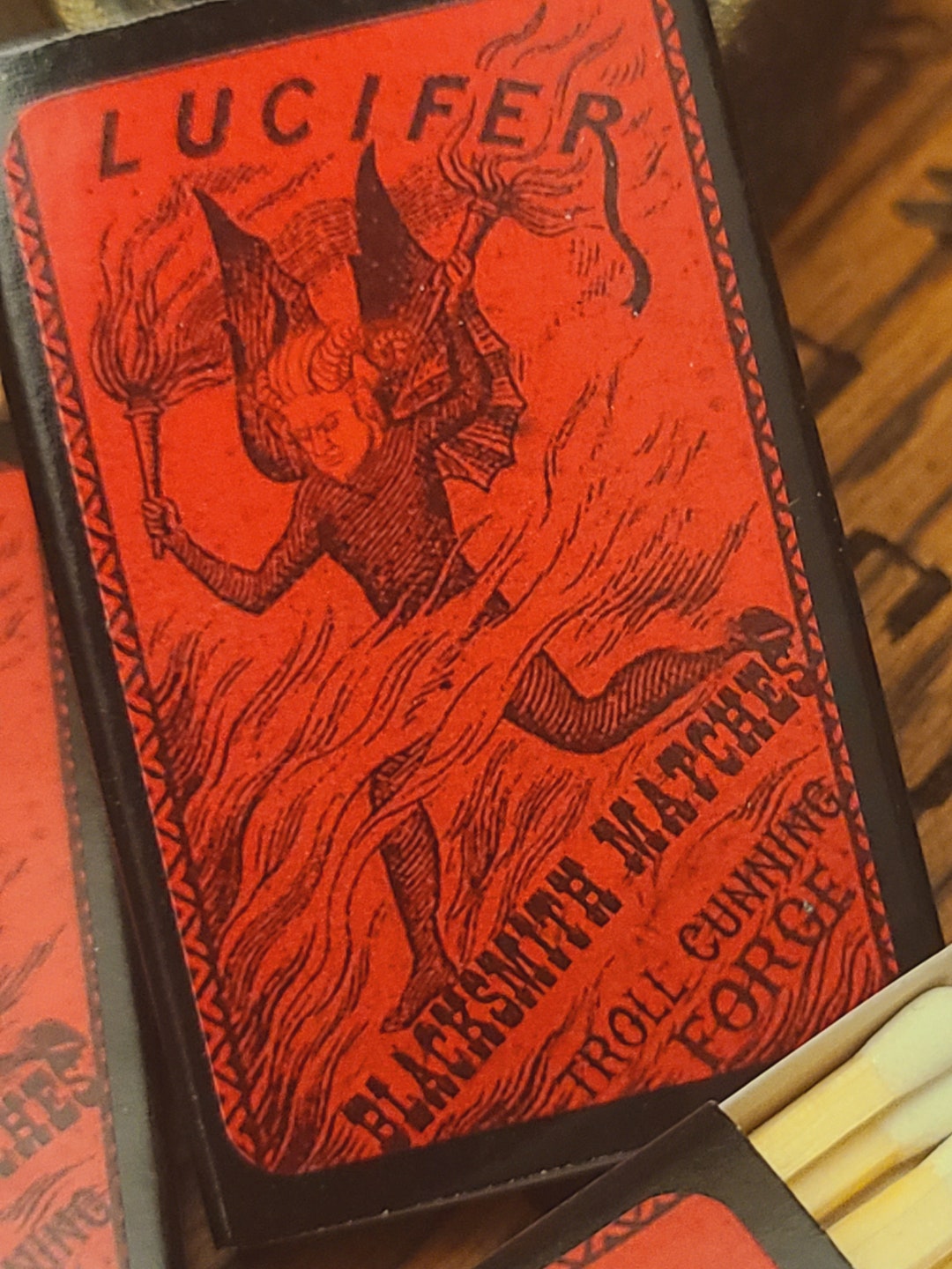 Troll Cunning Forge Lucifer Blacksmith Matchbox - Etsy