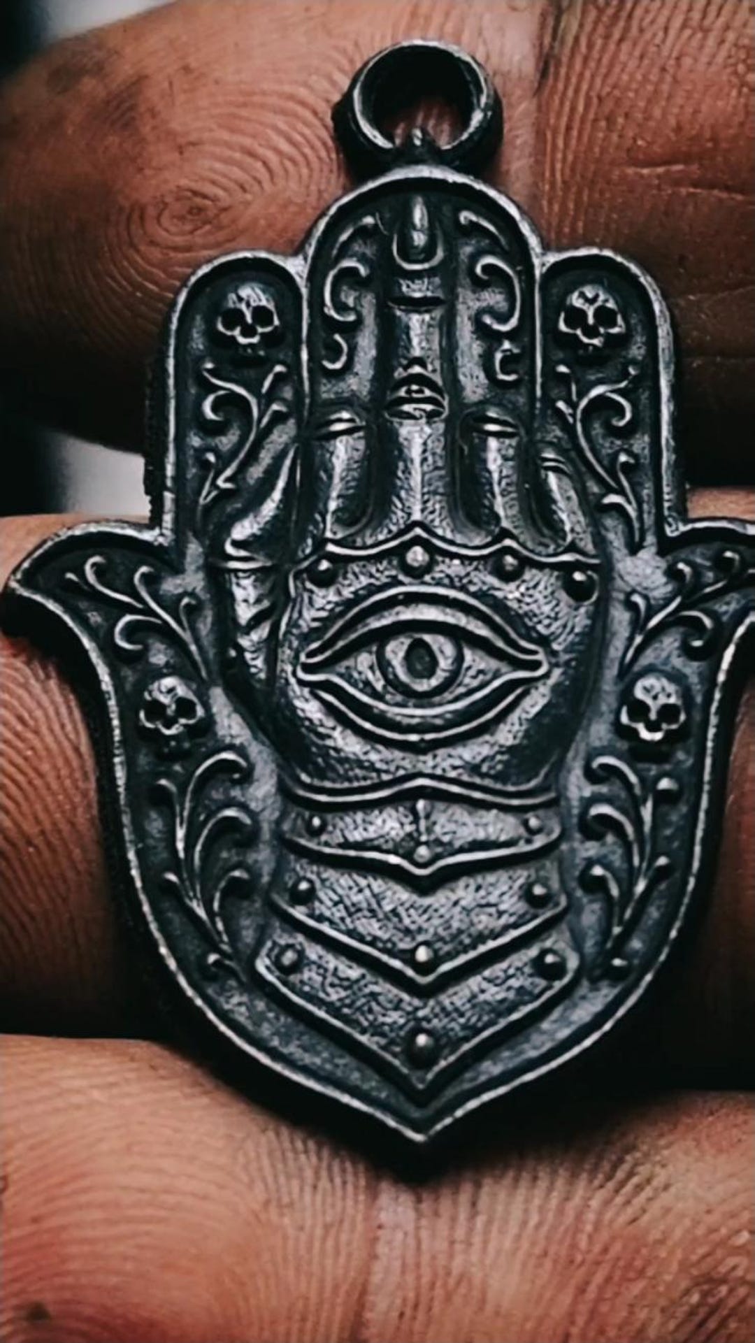 Gauntlet Middle Finger Hamsa Evil Eye Charm - Etsy Canada