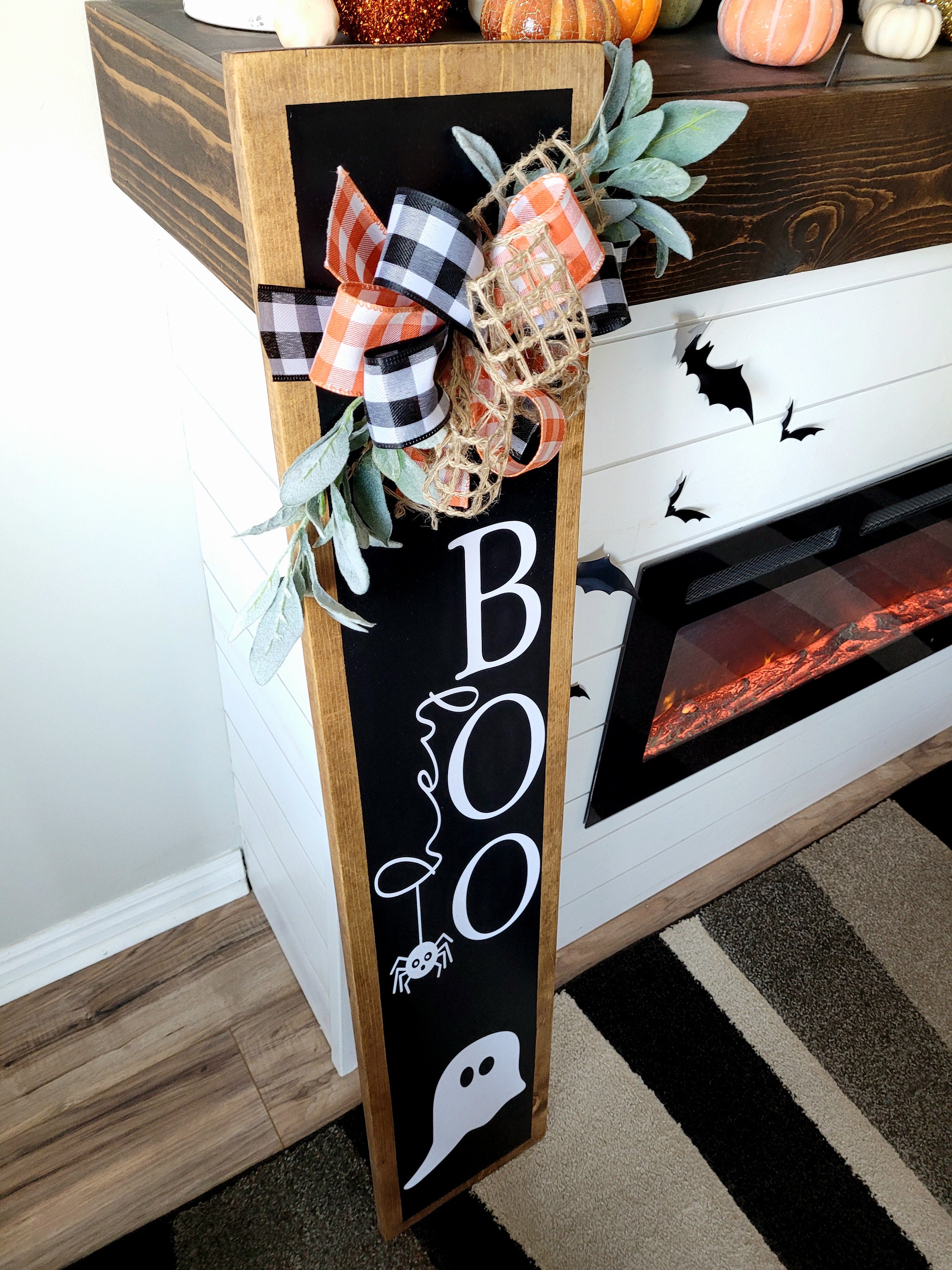 HEY BOO HALLOWEEN Porch Leaner - Etsy