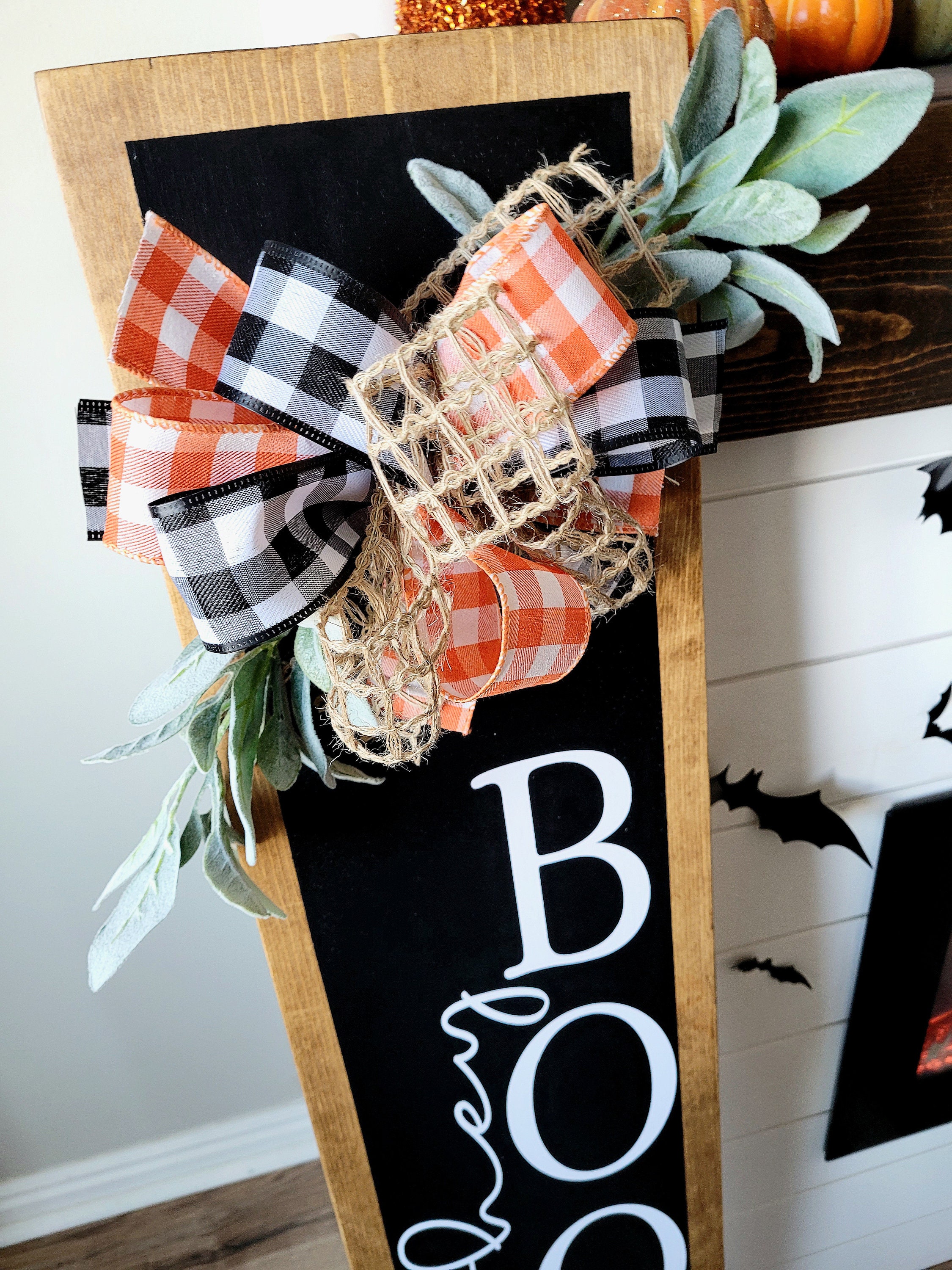 HEY BOO HALLOWEEN Porch Leaner - Etsy
