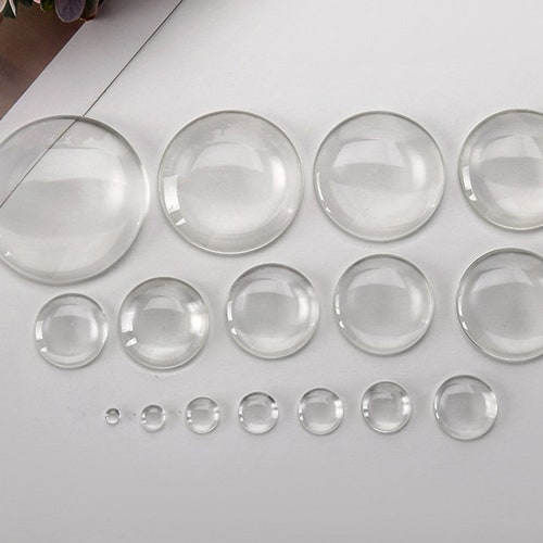10PCS 50mm/2inches Round Flat Back Clear Crystal Glass - Etsy
