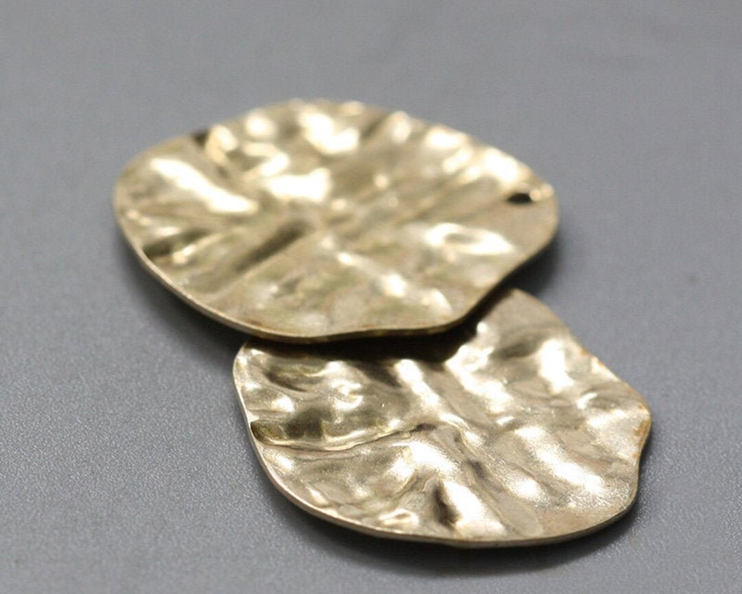 21.7x20mm Raw Brass Irregular Round Findings Brass Base/ Pendant ...