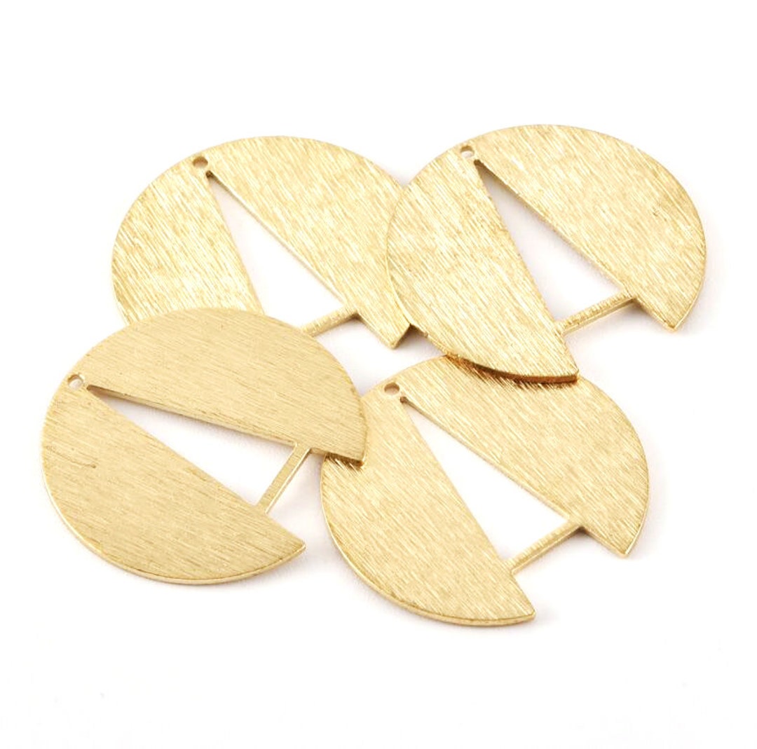 20pcs Brass Textured Round Charm, Raw Brass Round Charms With 1 Hole ...