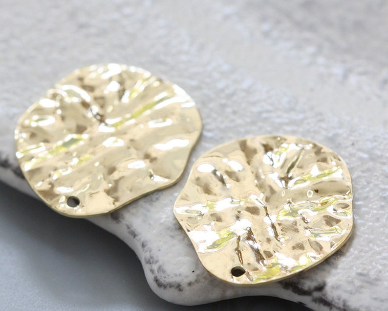 21.7x20mm Raw Brass Irregular Round Findings Brass Base/ - Etsy
