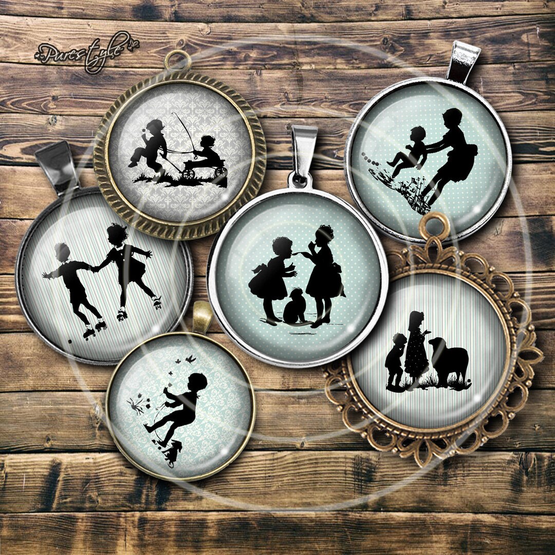 Children Glass Cabochon,handmade Photo Glass Cabochon,round Cabochons ...