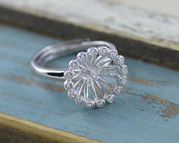 The High Quality 925 Silver Ring Blank fits 8-10mm Round - Etsy