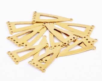 Brass Triangle Shaped Brass Triangle Connector Brass Connector Jewelry ...