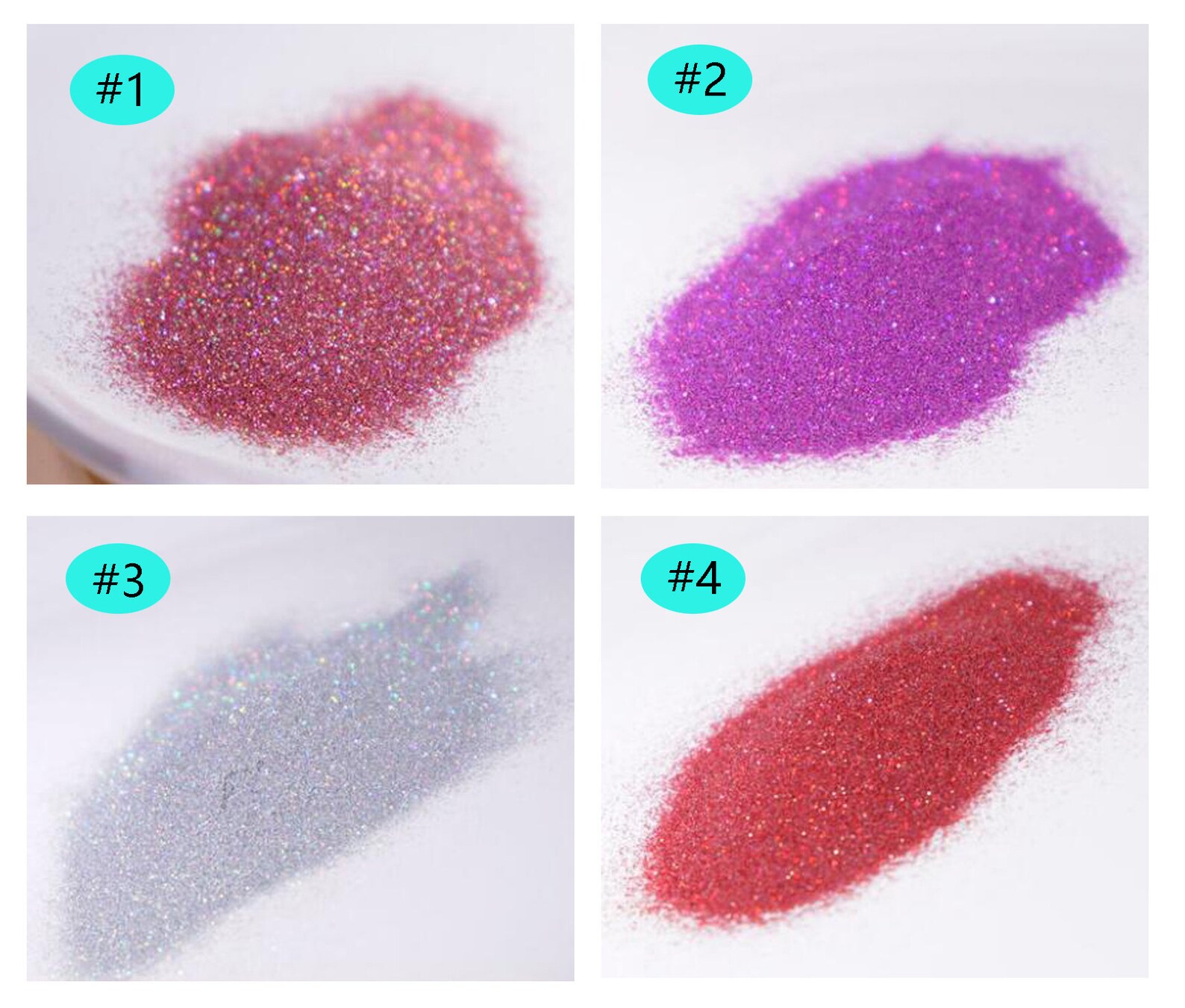 10 Colors Superfine Holographic Mixed Glitter Powder Silicon - Etsy