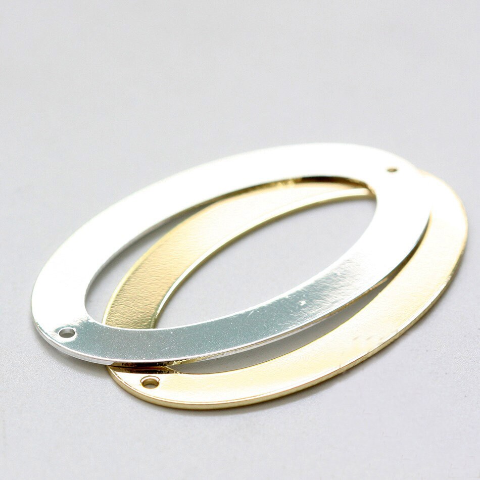 Raw Brass/Gold Plated/Silver Plated Two Hole Open Oval | Etsy