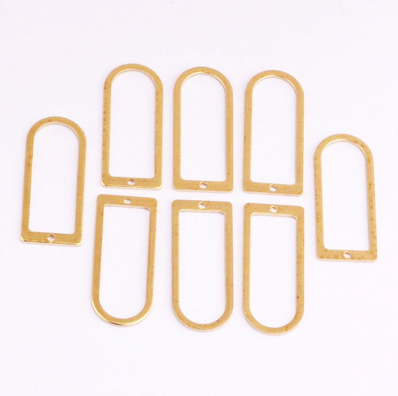 20pcs Brass D Ring raw Brass Long Oval Connector brass D | Etsy