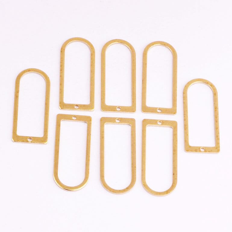 20pcs Brass D Ring raw Brass Long Oval Connector brass D - Etsy