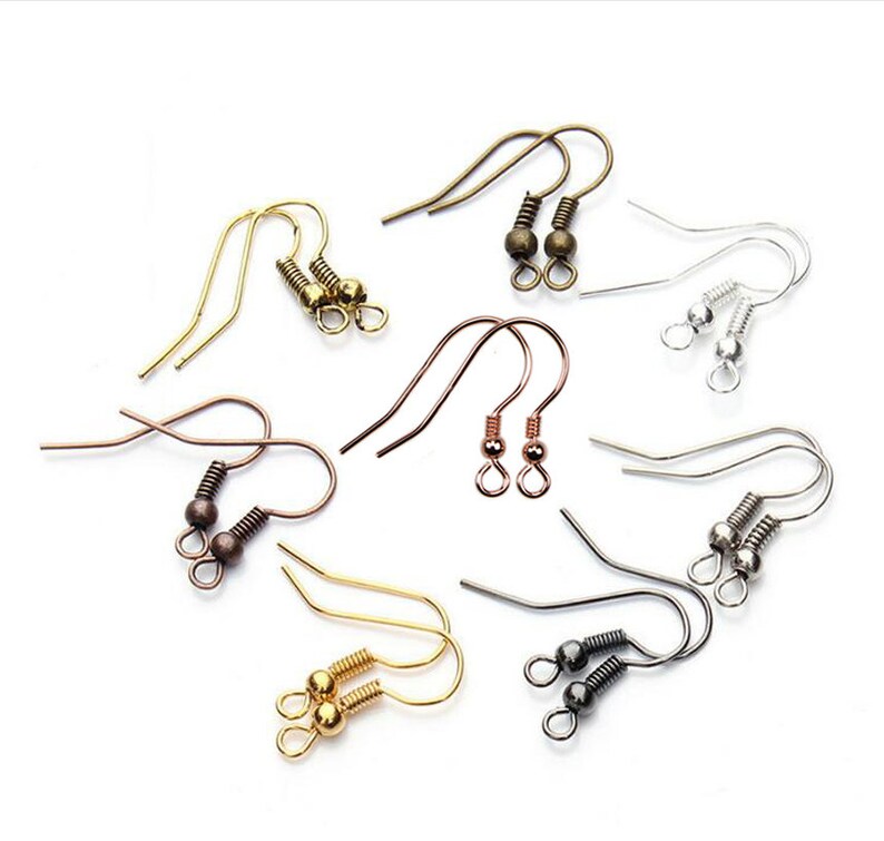 500pcs Brass Earwires Ear Wire W/ Loop Fish Hook - Etsy