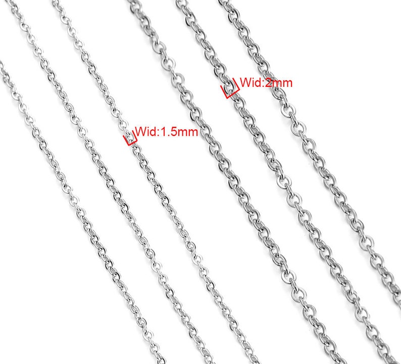 10m 1.2mm2.5mm Stainless Steel Chain Flat Chain Gold Chain - Etsy