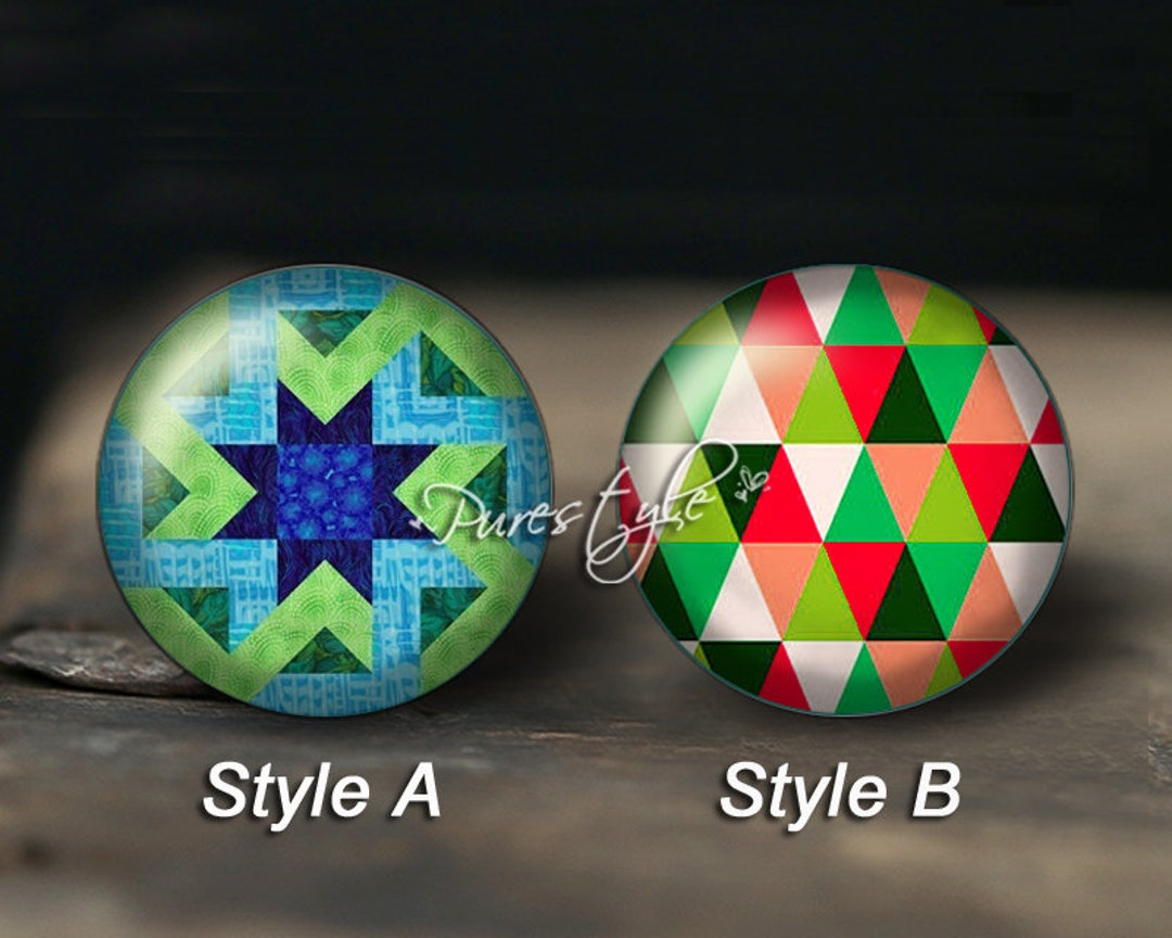 Finished Glass Cabochon, Handmade Photo Glass Cabochon, Round Cabochons ...