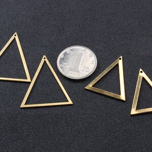 Raw Brass Single Hole Open Triangle Shaped Findings Brass - Etsy