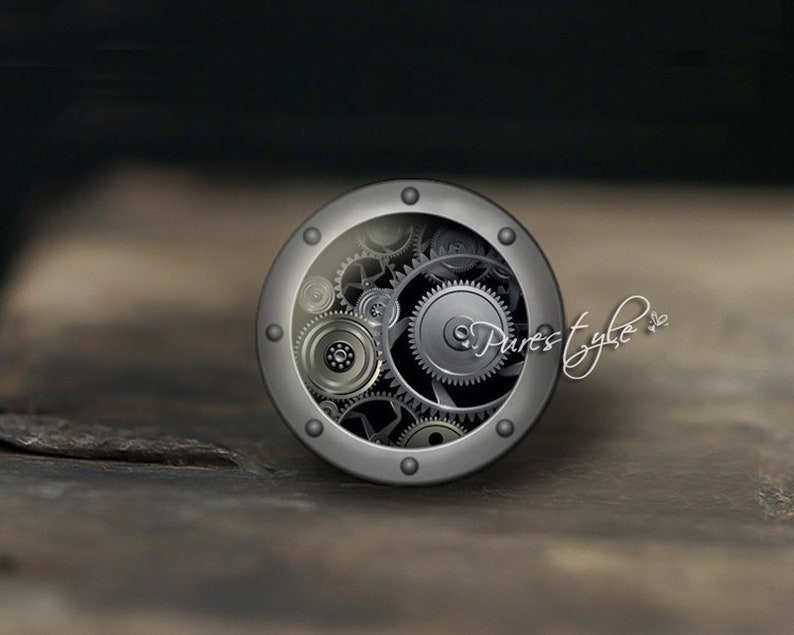 Mechanical Punk Cabochonhandmade Photo Glass Cabochon Round - Etsy