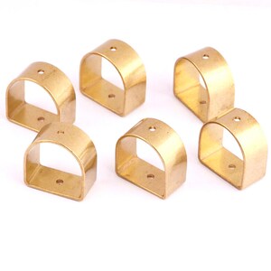 20pcs Two Hole Raw Brass Findings / Round Bead Frames / Raw Brass ...