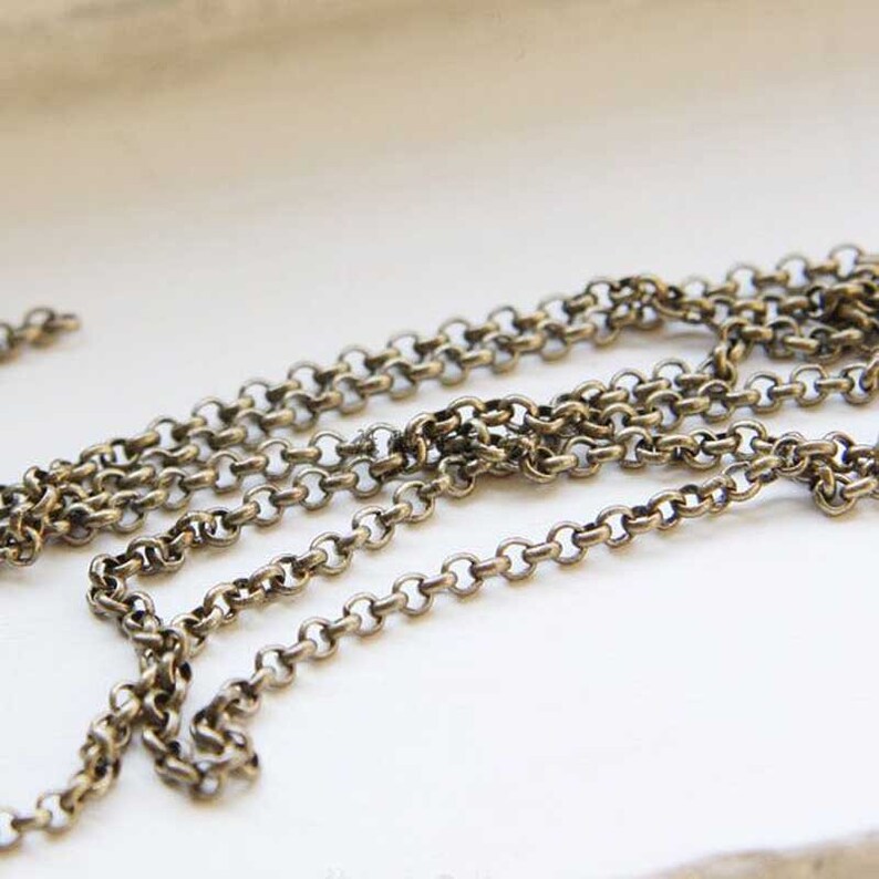 3mm Raw Brass Rollo Chain for Necklaces and Bracelets - Etsy