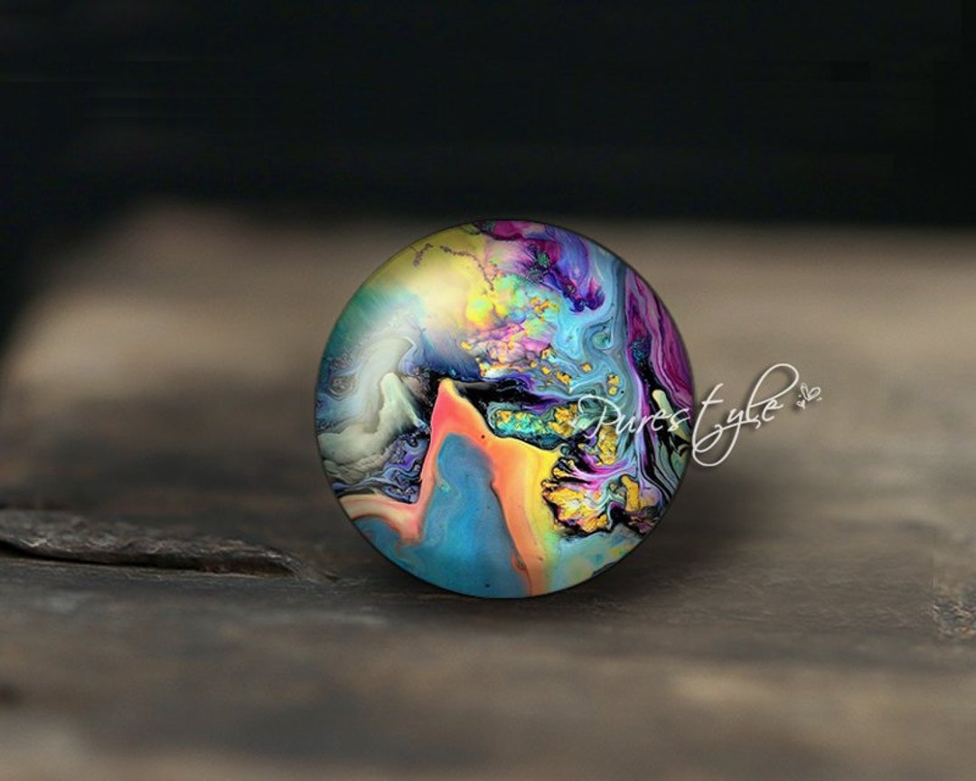 Finished Glass Cabochon, Handmade Photo Glass Cabochon, Round Cabochons ...