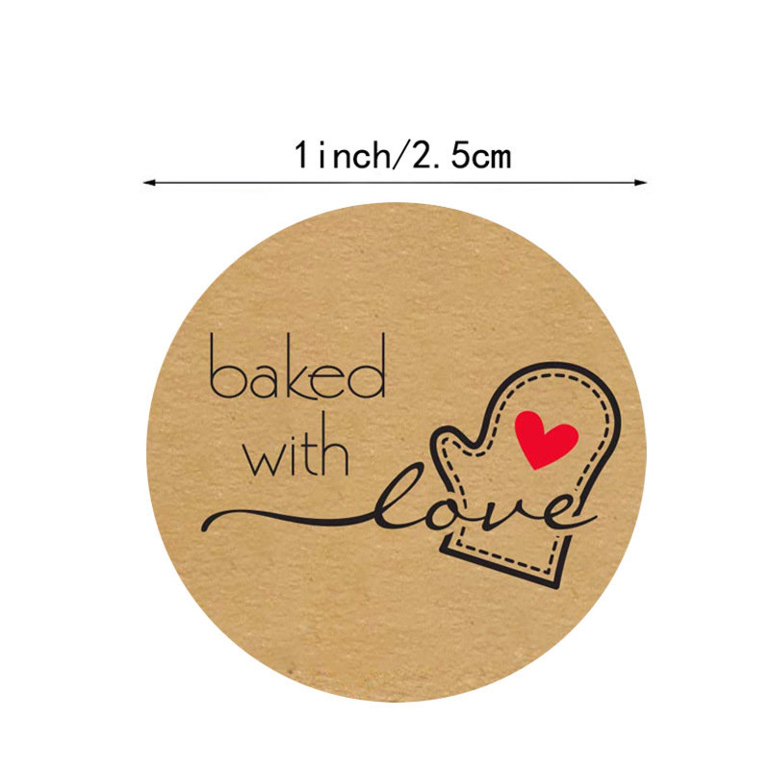 Baked With Love Stickers Wedding Favor Stickers Labels Save - Etsy