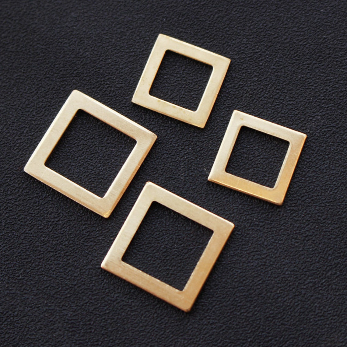 10pcs Raw Brass Open Square Shaped Findings Brass Frame/ - Etsy UK
