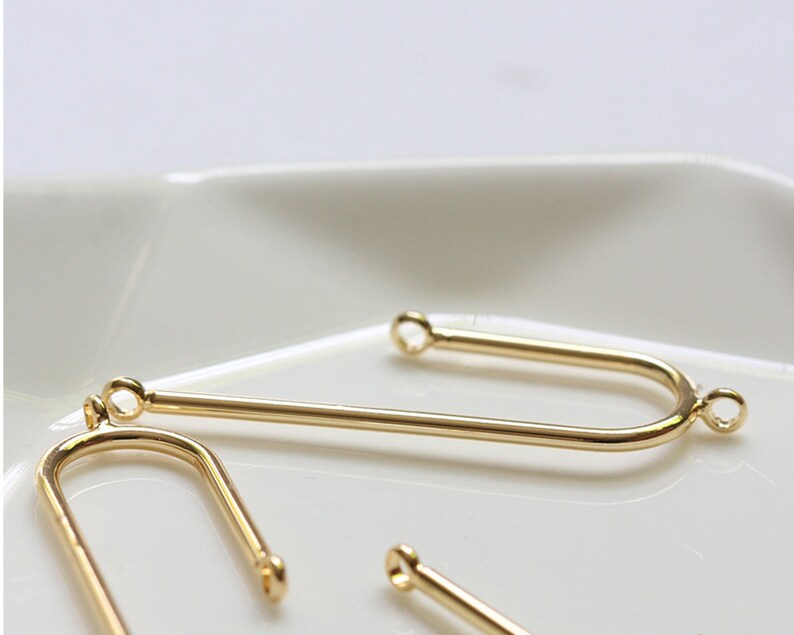 2pcs Brass U Shaped Connector Raw Brass U Shaped Charms - Etsy