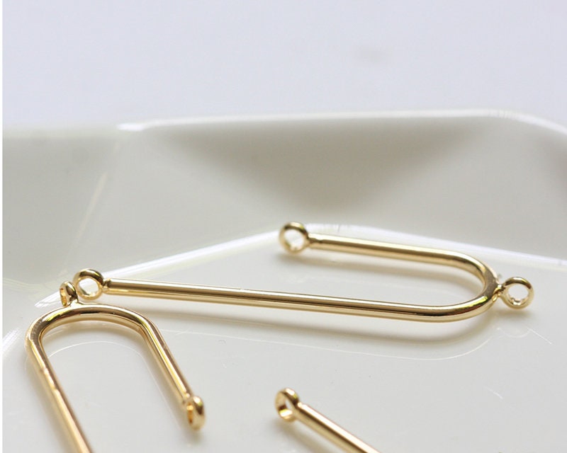 2pcs Brass U Shaped Connector Raw Brass U Shaped Charms | Etsy